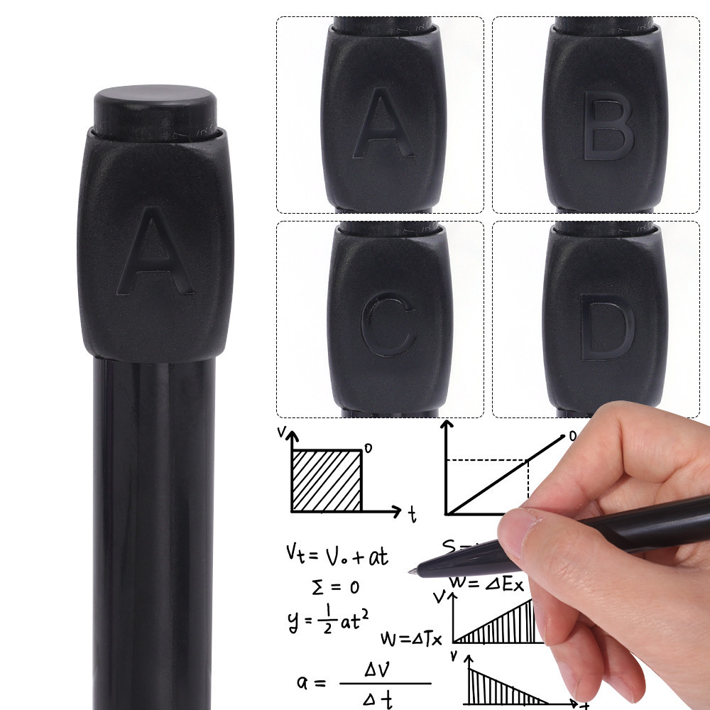 New Decompression Rotating Gel Pen Novelty ABCD Answer Choose Black Ink ...