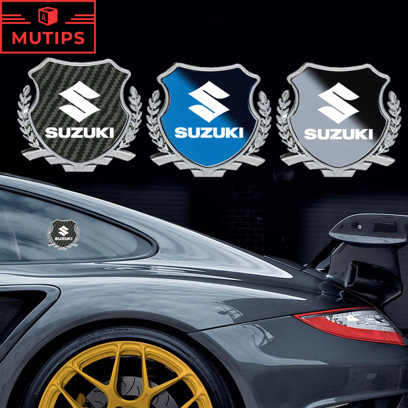 Suzuki Car 3D Metal Badge Sticker Carbon Fiber Texture Emblem Auto Body ...