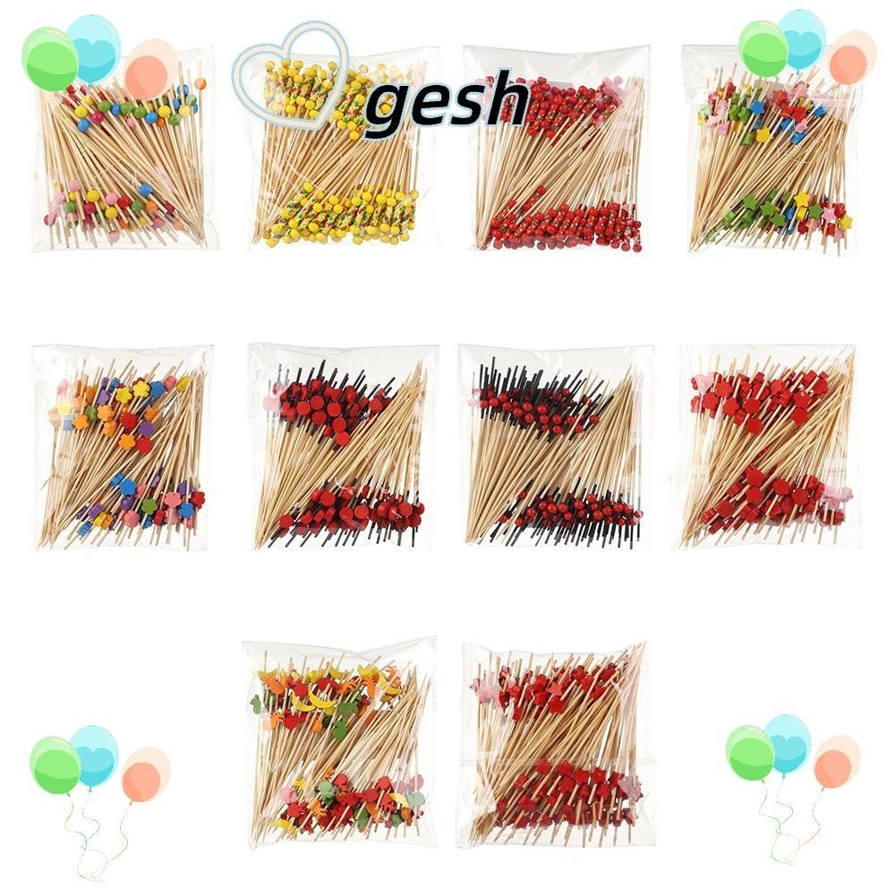 GESH1 100Pcs Bamboo Picks Disposable Salad Sandwich Toothpicks Salad ...