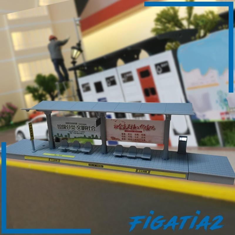 [Figatia2] 1/64 Scale Bus Stop Model Architecture Scene for Diorama ...