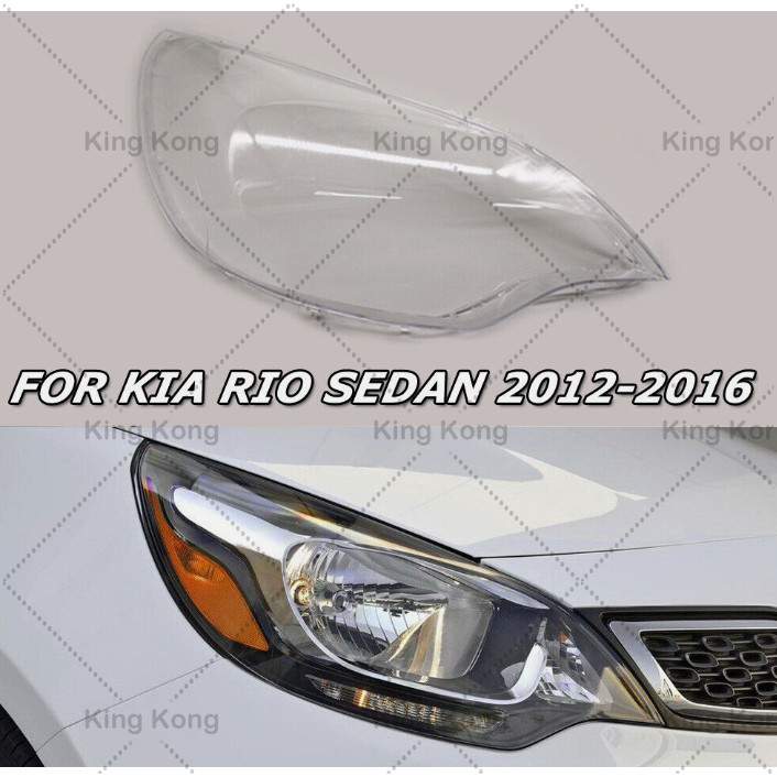 Car Headlight Lens For Kia RIO 2012 2013 2014 SEDAN Headlamp Cover Car ...