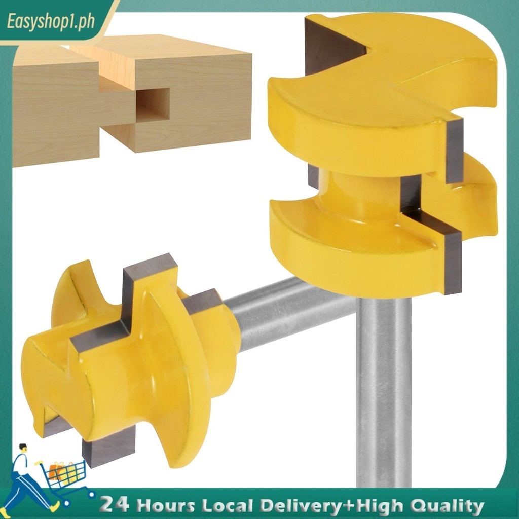 2Pcs 1/4 Inch Shank Tongue and Groove Router Bit Set 3 Teeth T-Shape ...