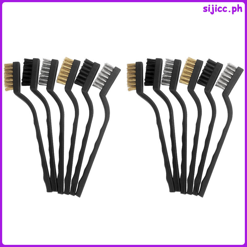 12 Pcs Mini Wire Brush Slag Scratch Toothbrush Type Brass Anti Static ...