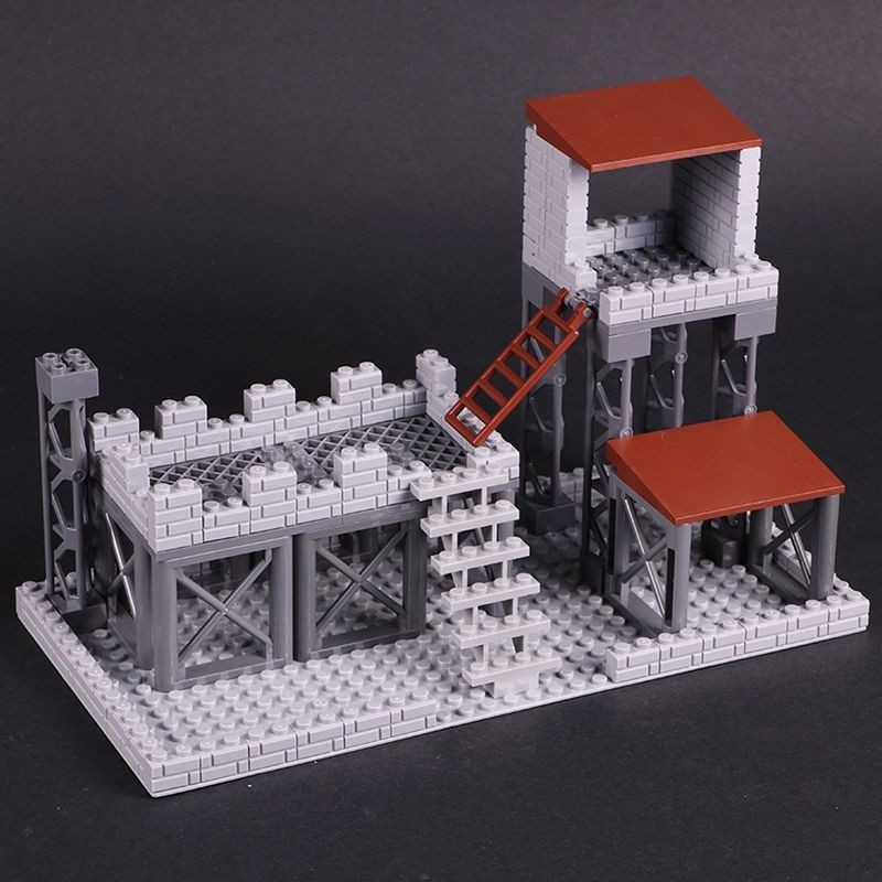 Compatible with Lego Building Blocks World War II Scene Ruins Fortress ...