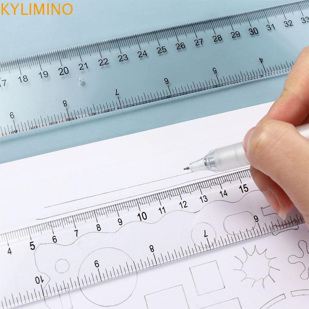 KYLIMINO Straight Ruler, 15cm 20cm 30cm 40cm Multifunction Measuring Ruler, Drawing Tool ...