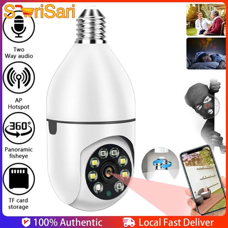Light Bulb Camera 360 Degree Wireless 1080P Wifi Connect To Cellphone ...