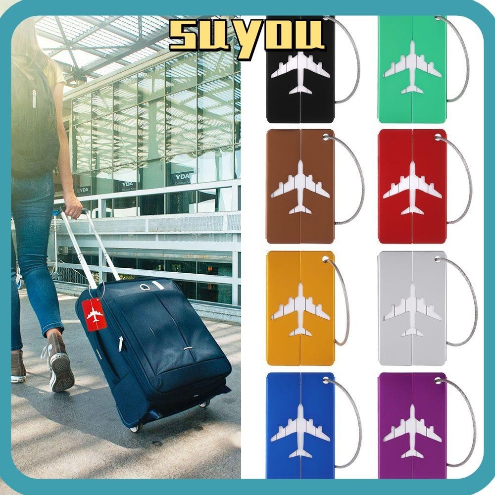 SUYO Suitcase Labels Loop Name ID Card Reusable Stainless Steel ...