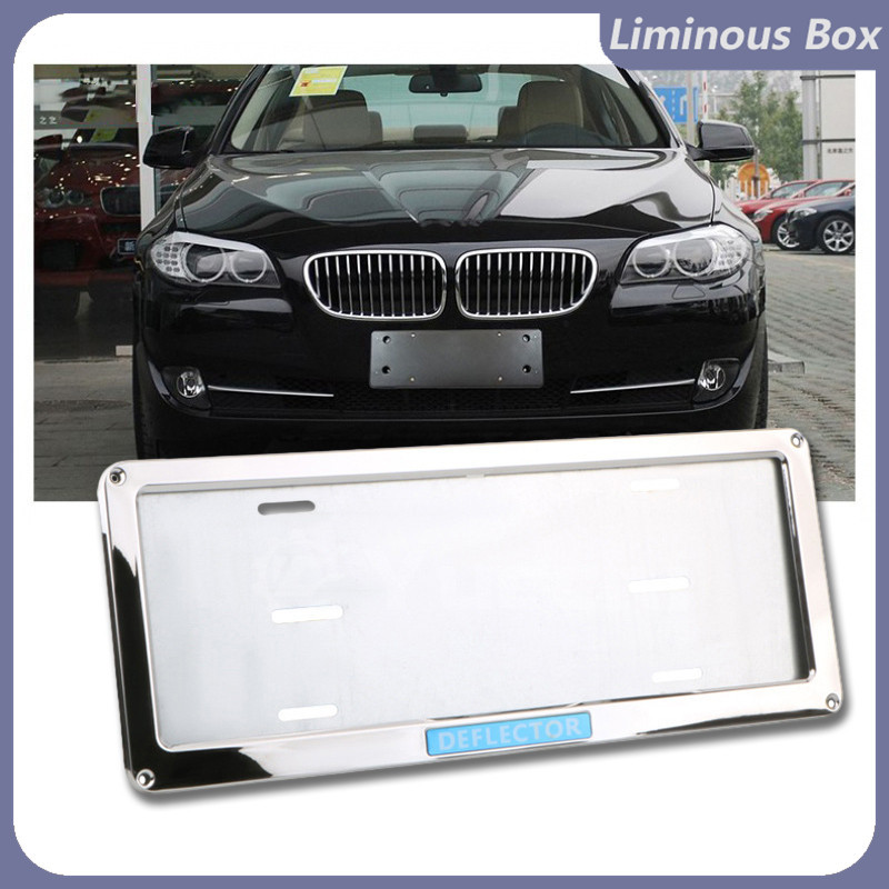 1set Stainless Steel Car Plate Number Frame Universal License Plate ...