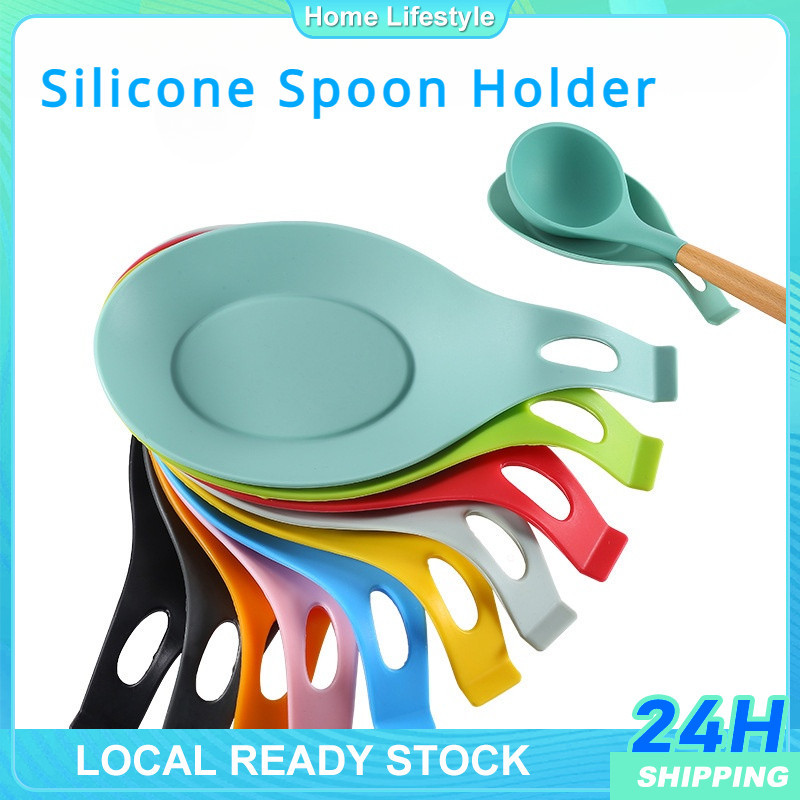 Soft Silicone Single Spoon Rest for Serving Spoons, Kitchen Cooking ...
