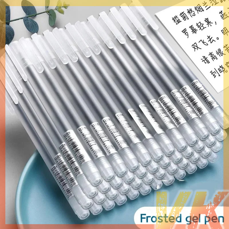 Transparent frosted gel pen 0.5mm point full needle tube bullet ...