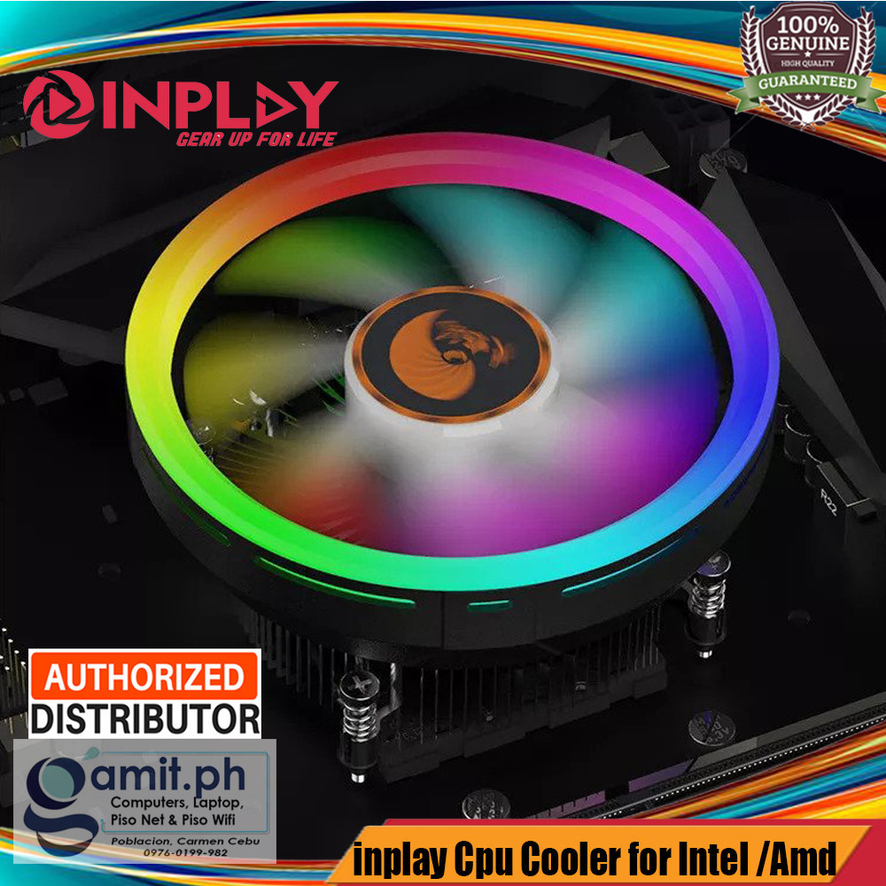 Inplay Rgb Cpu PC Cooler Cooling Fan With Central Lighting 3pin For ...