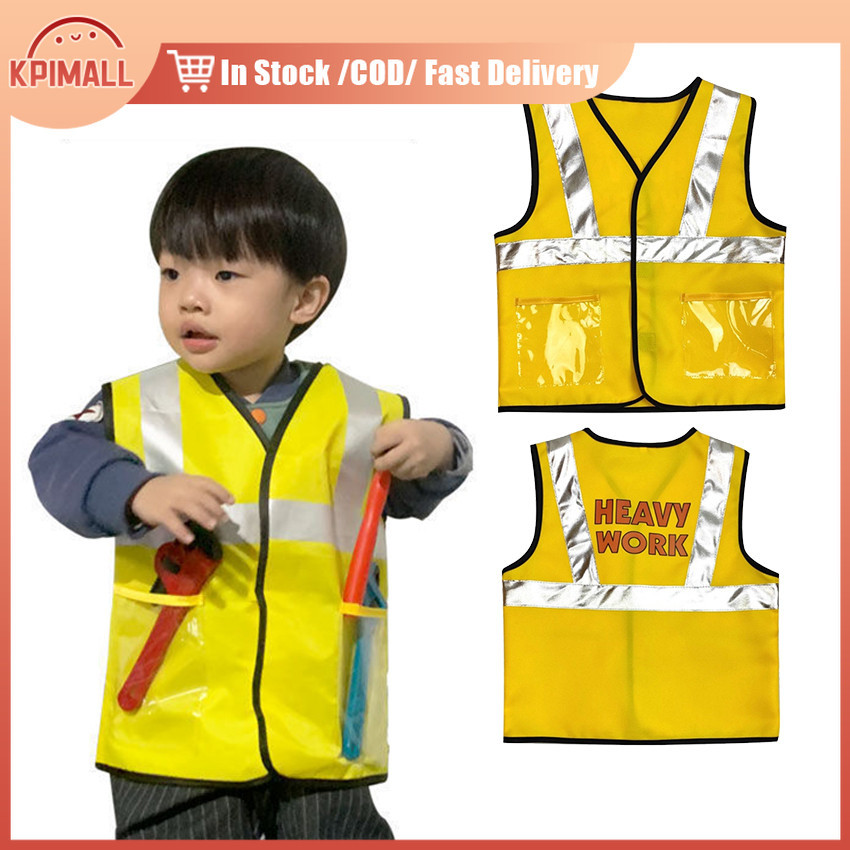 Kids Engineer Costume Boy Cosplay Construction Worker Engineer Jacket ...
