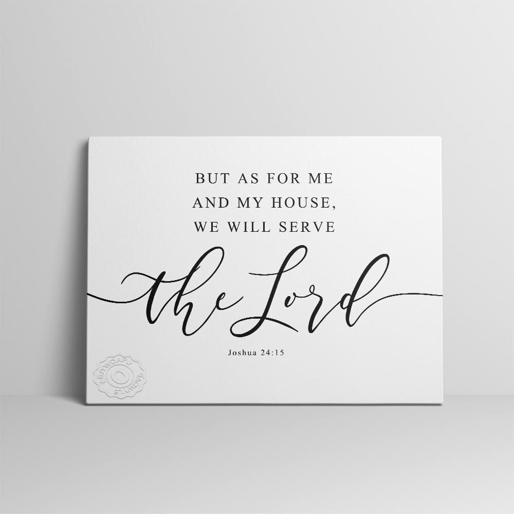 Horizontal Bible Verse Wall Art Joshua 24:15 But As For Me and My House ...
