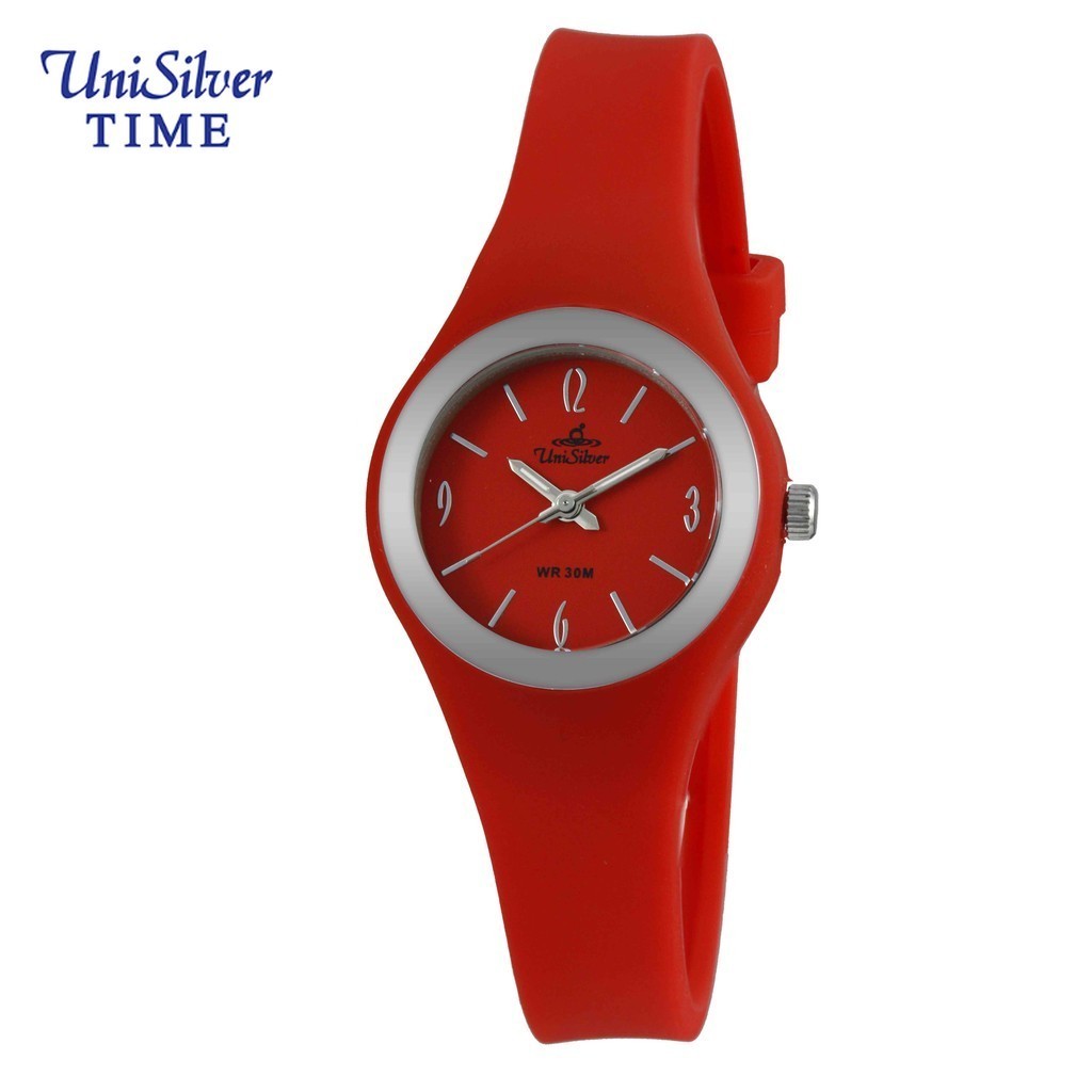 UniSilver TIME Chroma Burst Women's Red Analog Rubber Watch KW2475-1010 ...