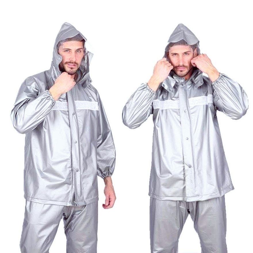 SS Rubberized Titanium Motorcycle raincoat adult Terno freesize makapal ...