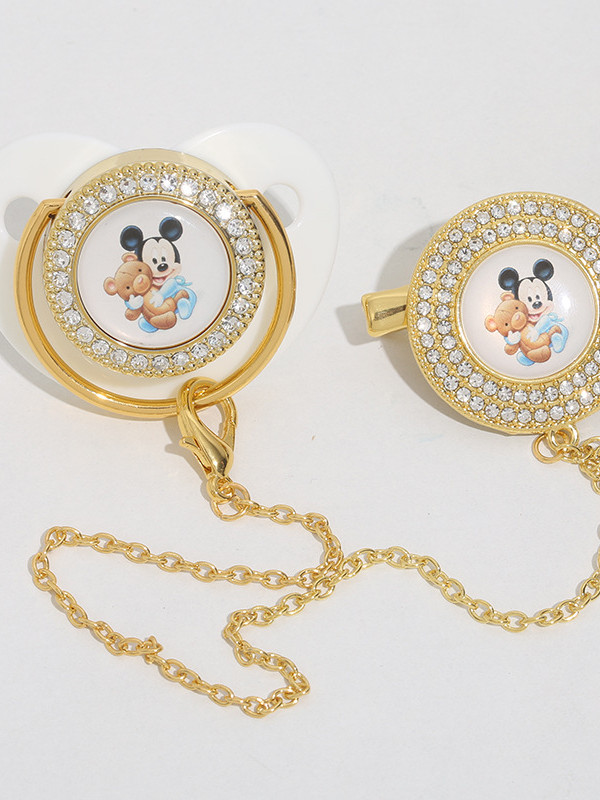 Hot Sale Cartoon Bear Mickey Style Pacifier Baby Diamond Soothing Mouth ...