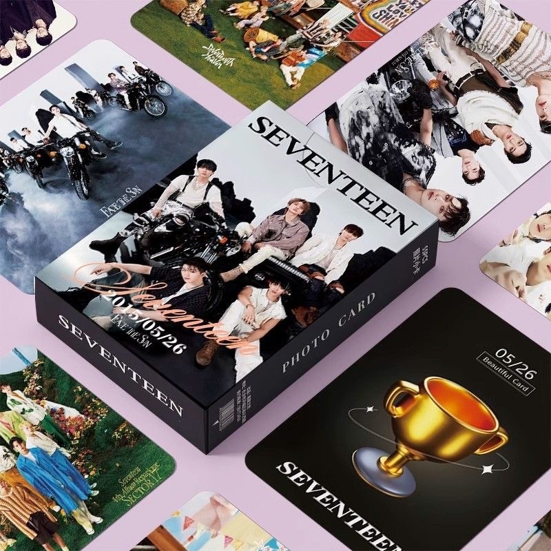50-55pcs SEVENTEEN Holographic Laser LOMO Cards Performance 17 IS RIGHT HERE Joshua S.Coups ...
