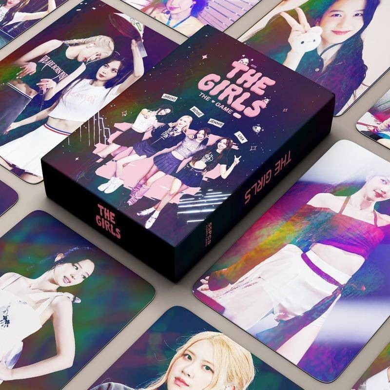 55 blackpink blackpink Laser Photocards New Album TheGirls Self-Printing Flash Card Lomo Card ...