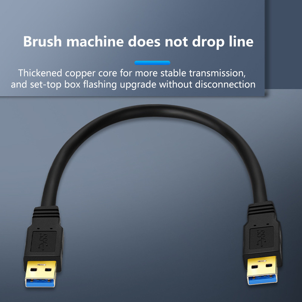 USB A Male To A Male Plug Shielded High Speed 3.0 Black USB to USB ...