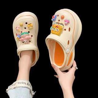 Crocs Womens Summer 2024 Thick Soles Step on The Poop Feeling Small ...