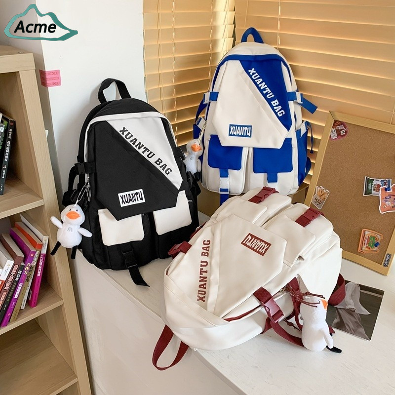 ACME INS Fashion High Capacity Student Backpack with Pendant School Bag ...