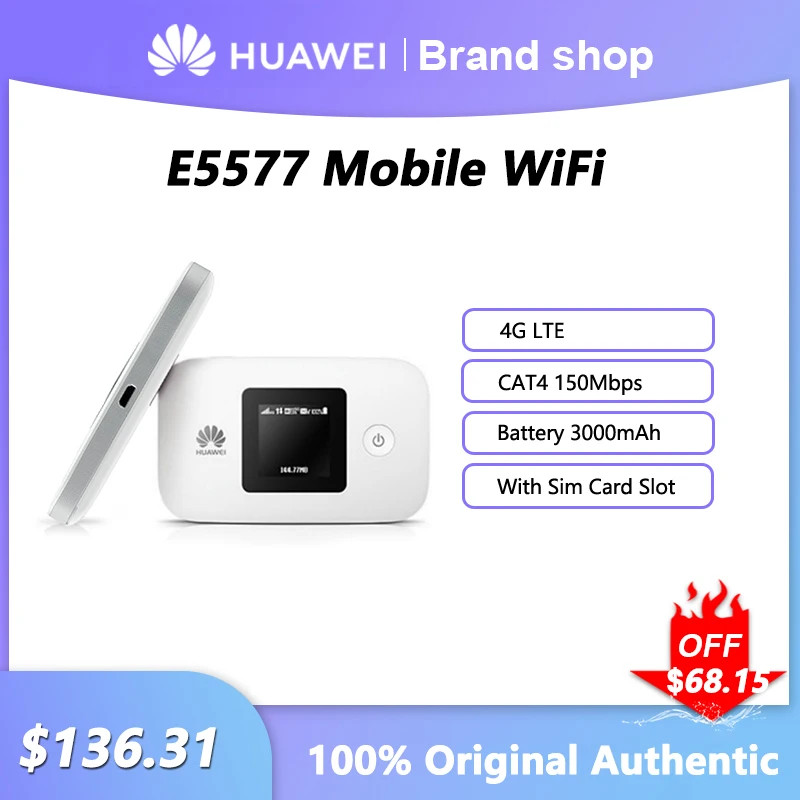 NEW Europe Version HUAWEI E5577-321 4G LTE Modem Wifi sim card modem 4g CAT4 150Mbps Mobile WiFi ...