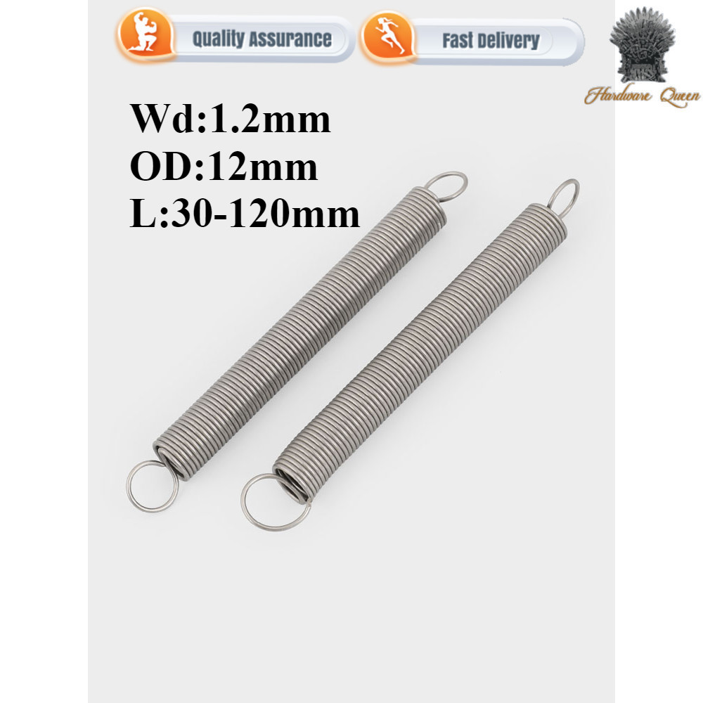 [QQ3] Tension Spring D1.2mm OD12mm Length 30~400mm SUS304 Stainless ...
