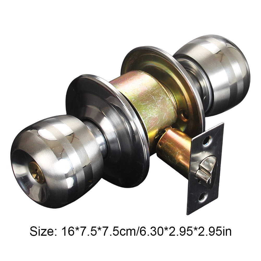 Double lock door knob Set Stainless Door Keyed Entry Door Knob with ...