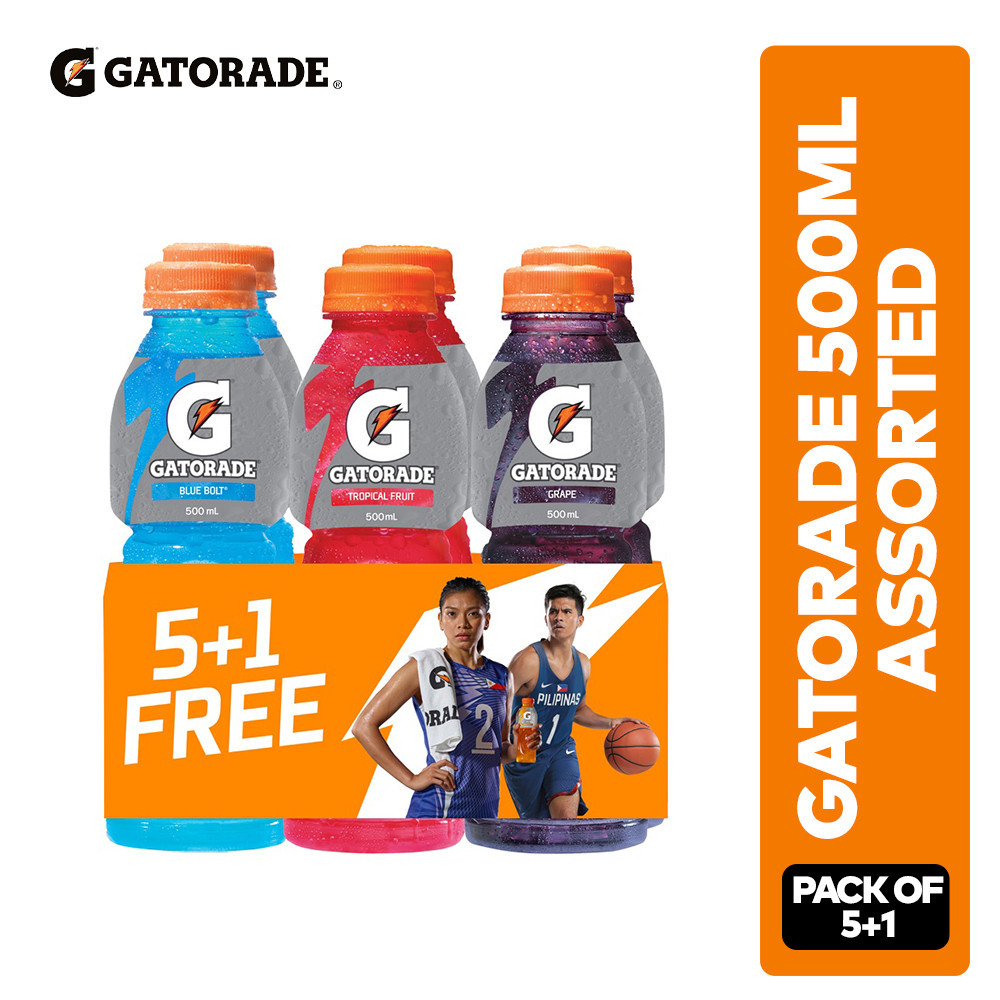 Gatorade Assorted 500ml Energy Sports Drink 5 +1 Promo Pack | Shopee ...