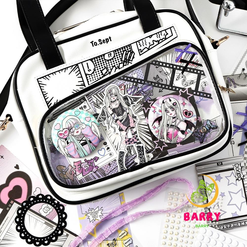 BARRY DIY Itabag Insert Material, Paper Stickers Lace Ribbon Itabag ...