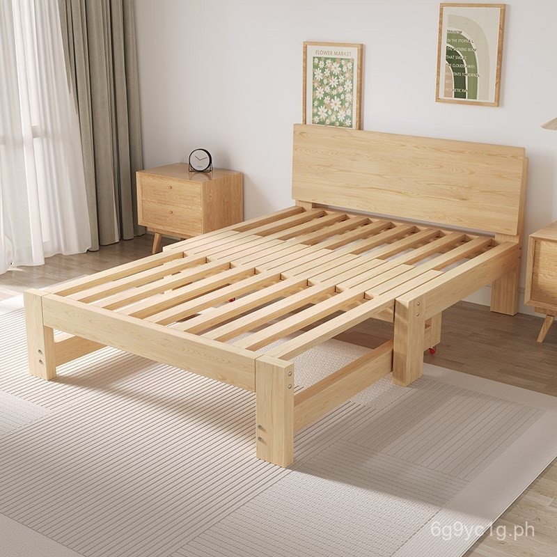 All Solid Wood Extendable Bed Multi-Functional Folding Sofa Bed Dual ...