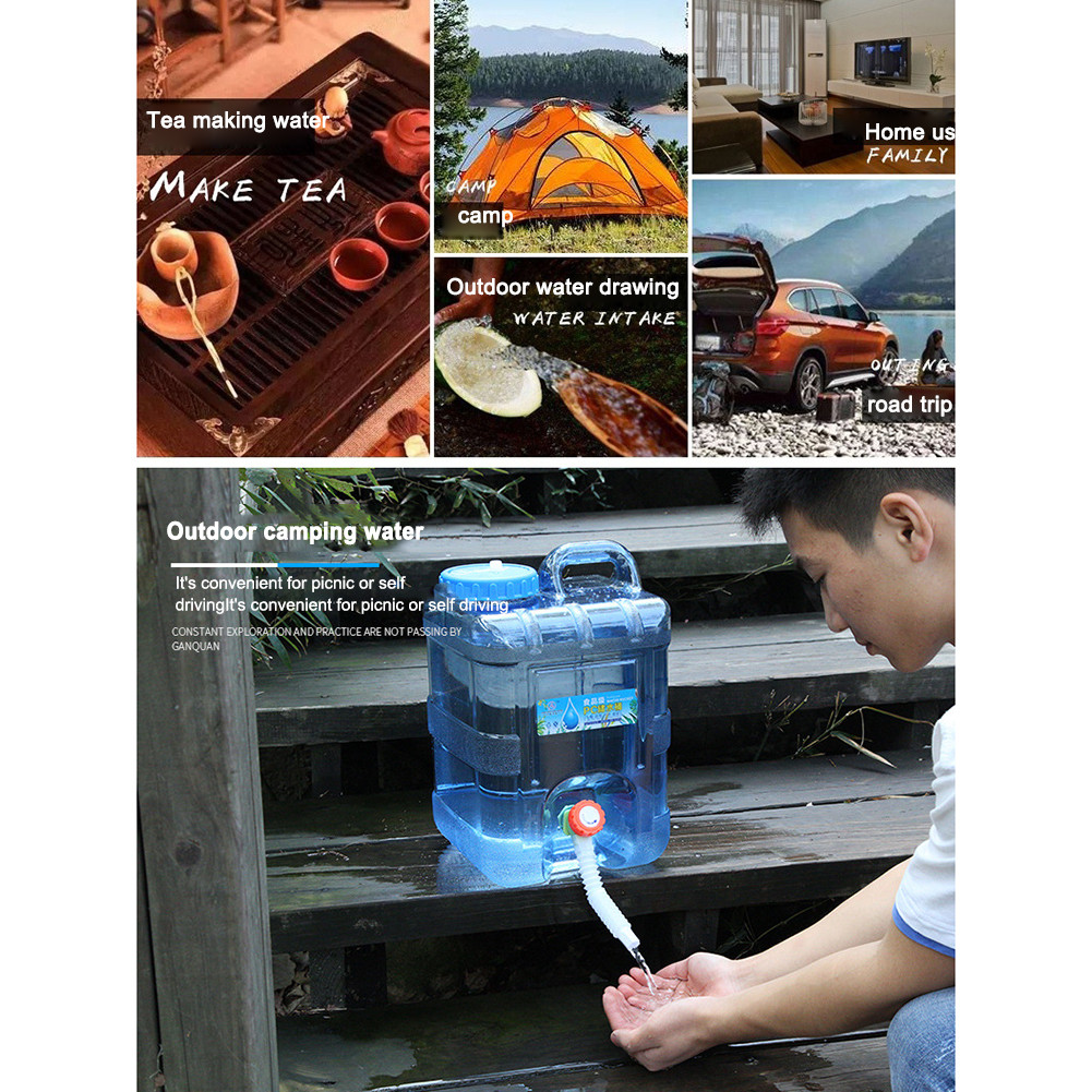 Outdoor Water Bucket Barrel Camping Picnic Hiking Car Driving Home ...
