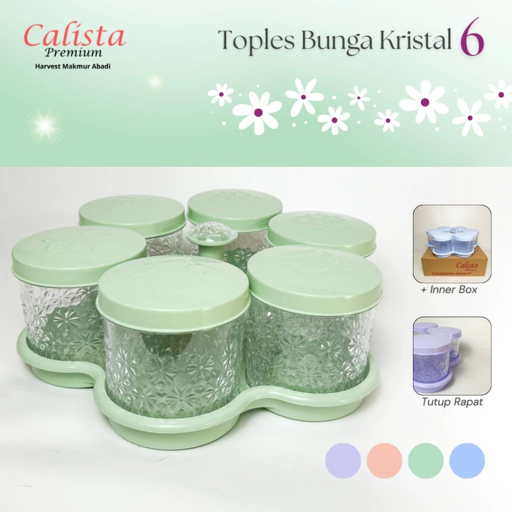 Zharazustore Calista CRYSTAL flower jar 4 | 5 | 6 Flowers / Jar of 6 ...