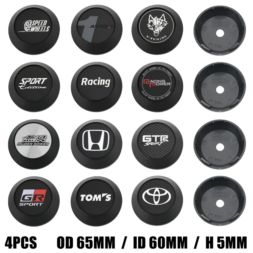 JDM Car Styling Wheel Center Cap 65mm Wheel Cover Hub Cap AVID MUGEN ...