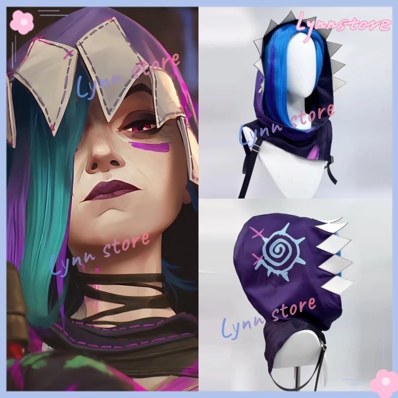 League of Legends Arcane Fractured JINX Pow-Pow JINX Cosplay Purple Hat ...