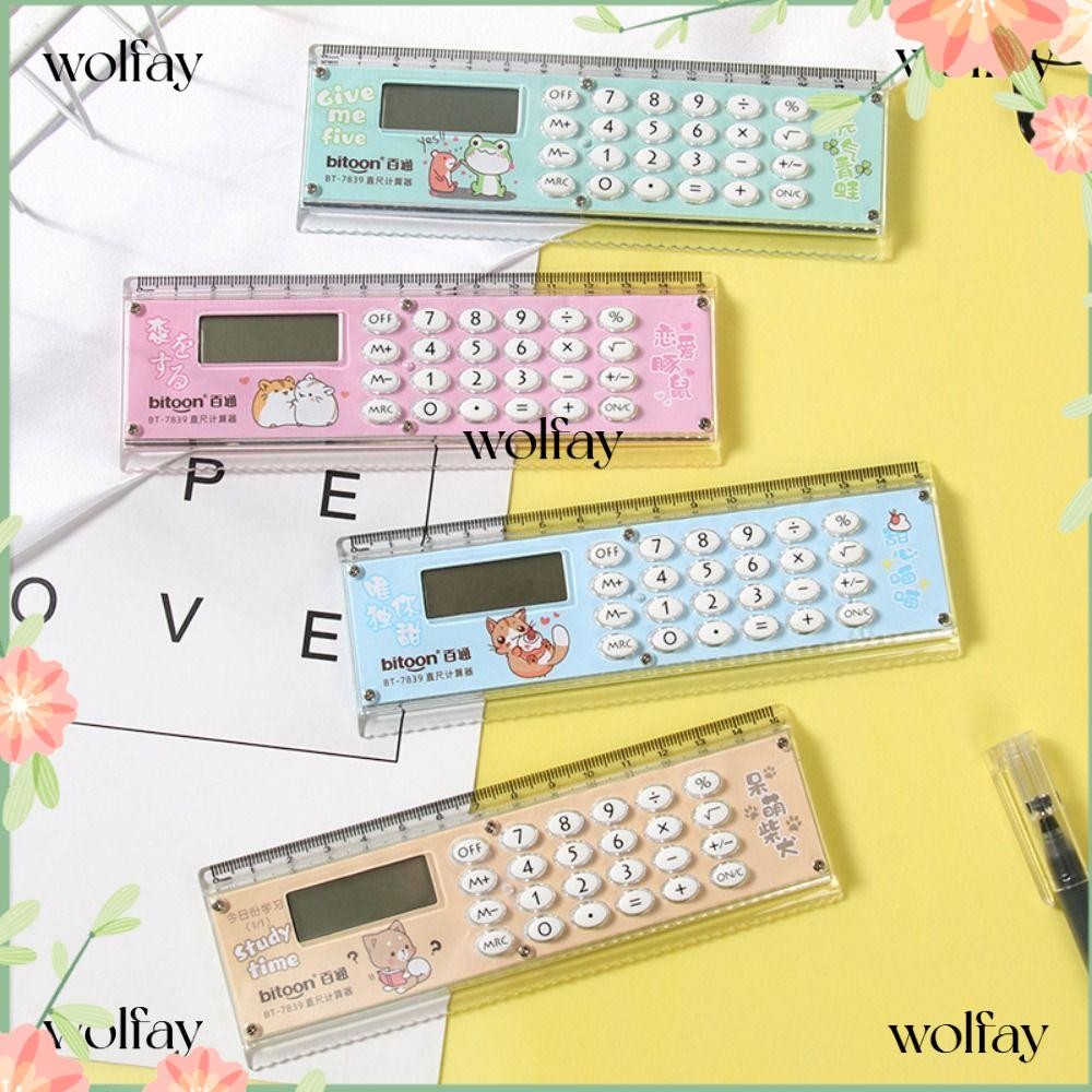 WOLFAY Measuring Ruler, Mini Ultra-thin Straight Ruler, Kawaii with ...
