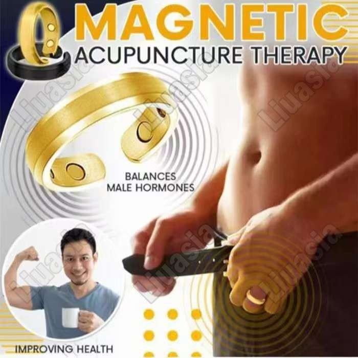 【2pcs】Magnetic Healing Ring Men's Magnetic Health Ring Rose Gold Dual ...