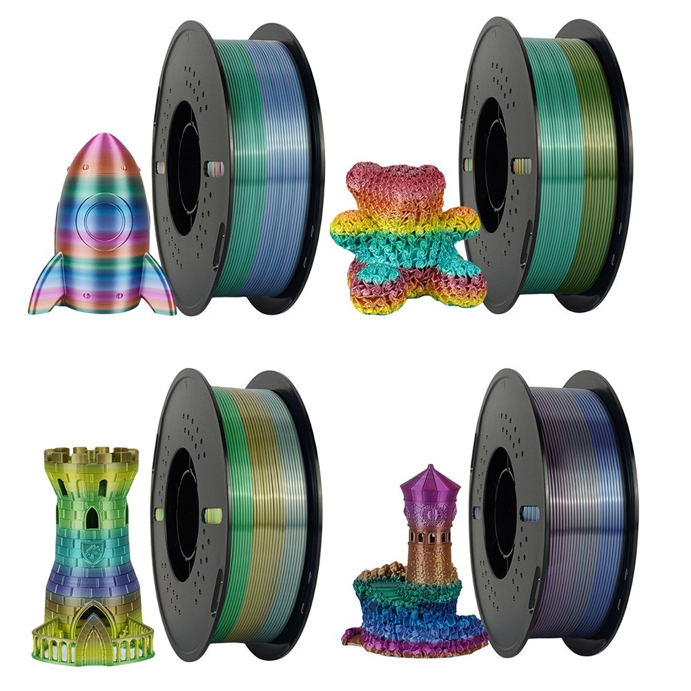 Vibrant Color Transition For PLA Filament for FDM For 3D Printers 1 ...