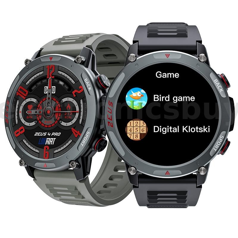 LOKMAT ZEUS 4 PRO 1.43inch AMOLED Display 5ATM Waterproof AI Voice Assistant bluetooth Call ...