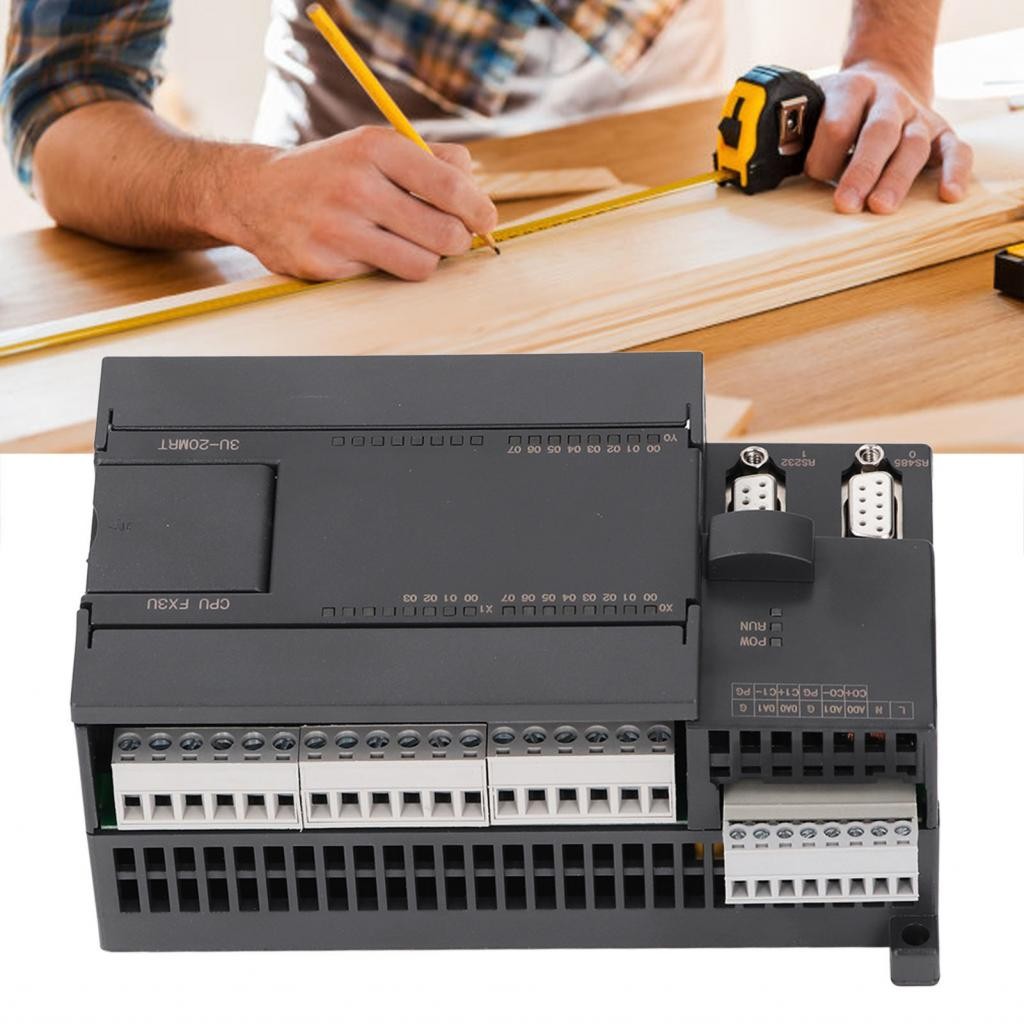 Rrianfo PLC Industrial Control Board DC24V 32-bit Chip 38.4Kbps Download Speed 5A Relays 8000 ...