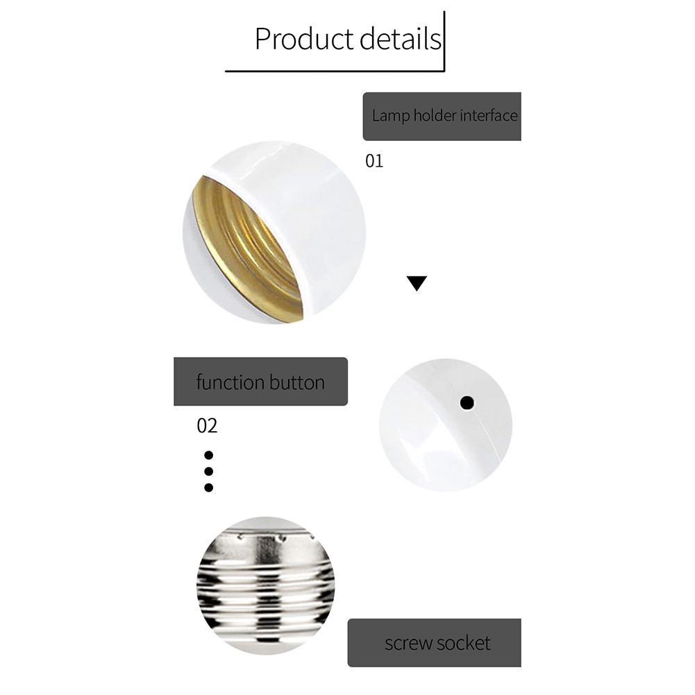 Smart Light Bulb Socket Adapter Bases APP Control WiFi LED Lamp Holder ...