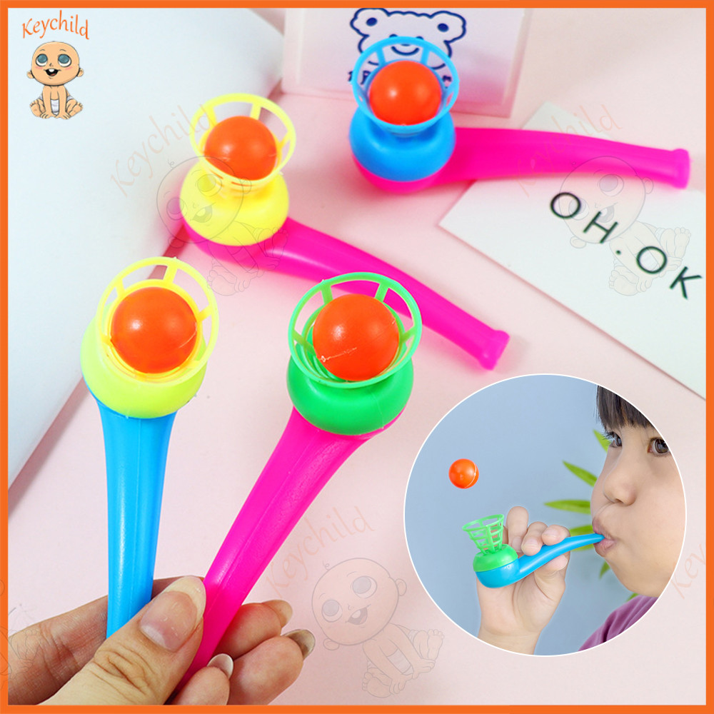 Keychild Ball Blowing Toy Floating Blow Pipe Balls for Kids Boys Girls ...