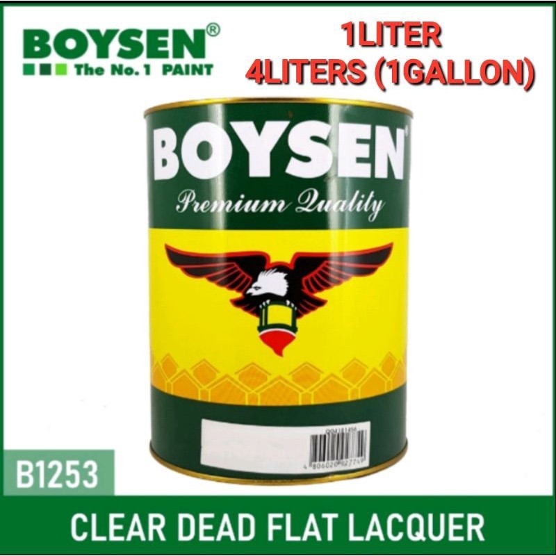 BOYSEN CLEAR DEAD FLAT LACQUER B1253 LITER / GALLON FLAT LACQUER FOR ...