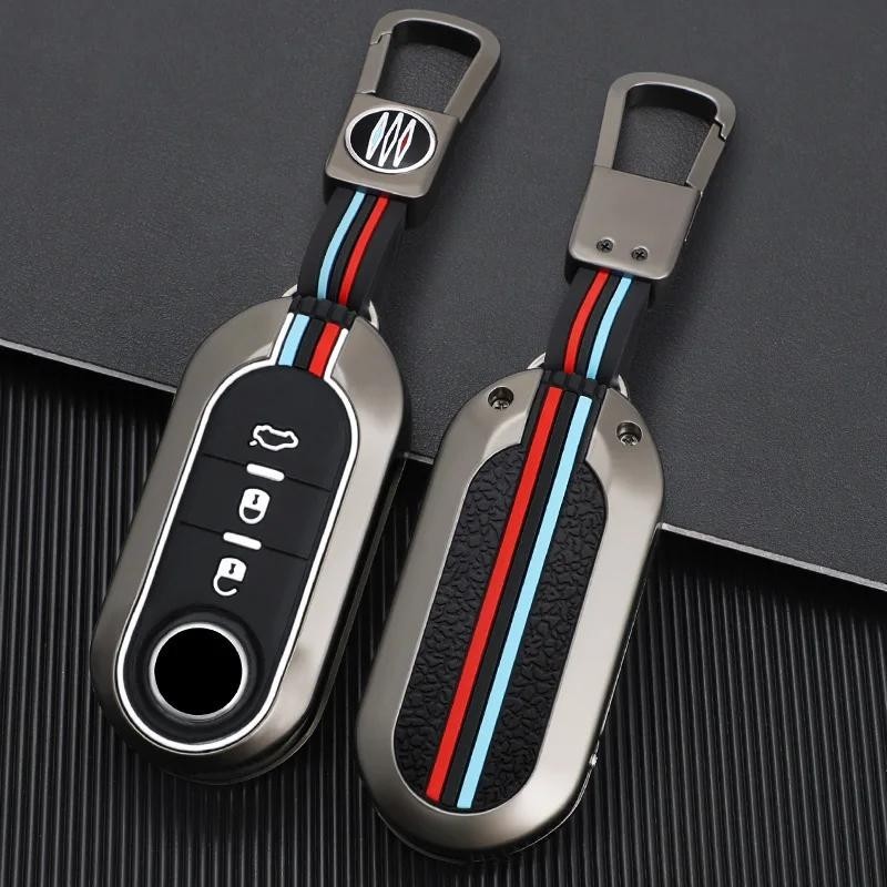 Zinc alloy Car Key Case Cover Shell Fob For FIAT 500 Ducato panda Punto ...