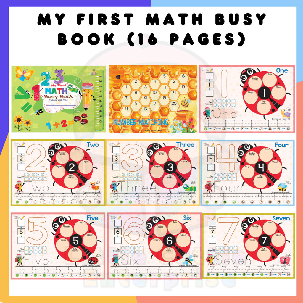 Little Cuttie My First Math Busy Book Kid Early Learning Book Kids ...