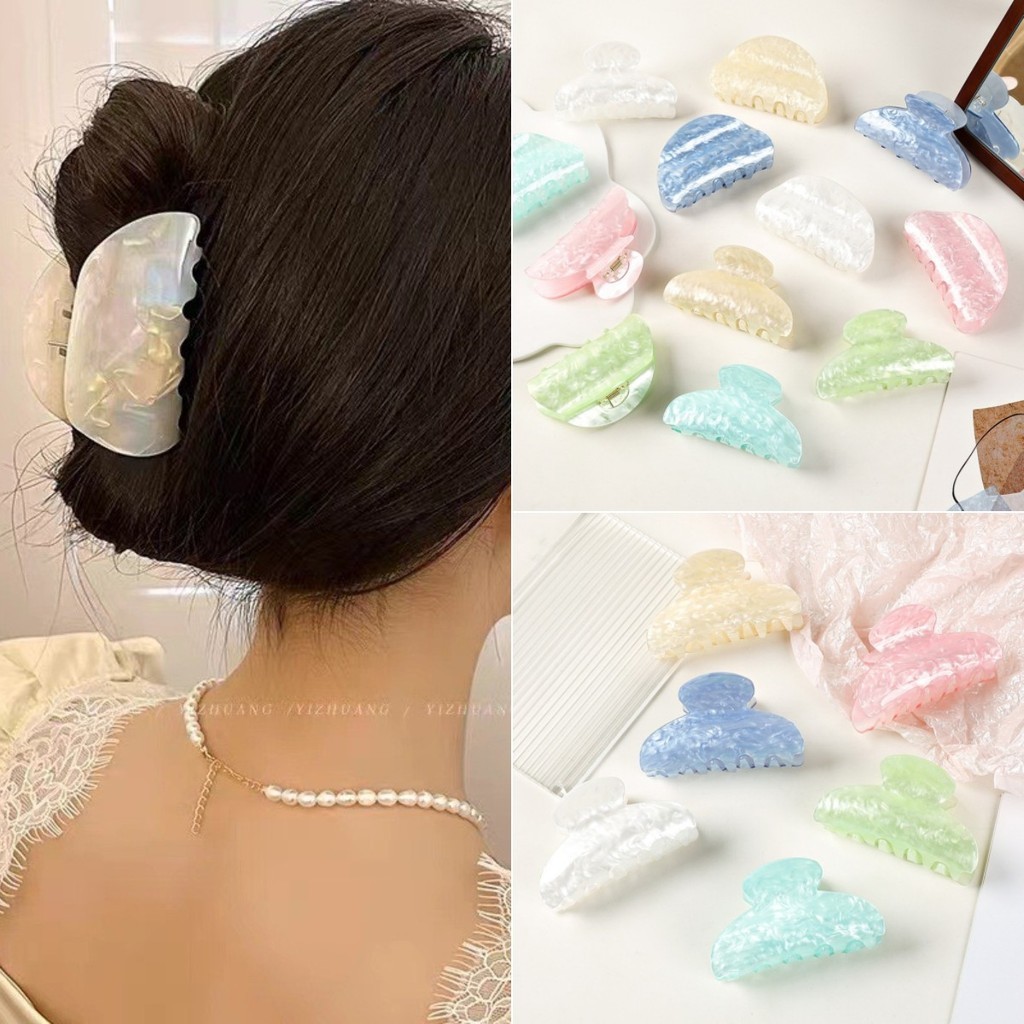 JOJO COCO Korean Style Jelly Streamer Acrylic Hair Clip Feminine ...