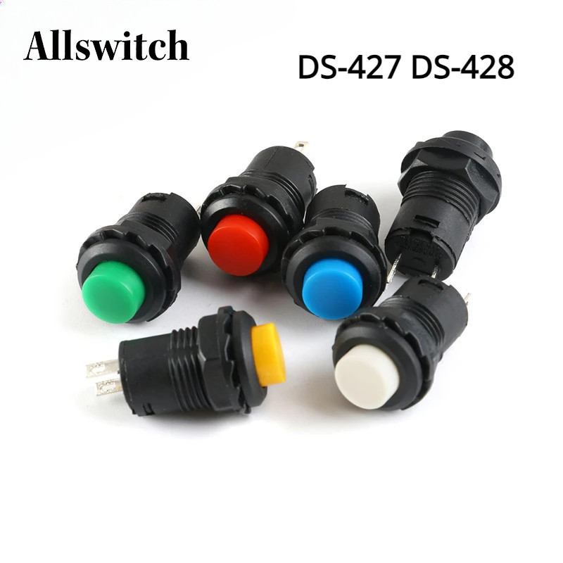 10Pcs Push Button Switches DS427 DS428 Self-Lock / Momentary 12mm ...