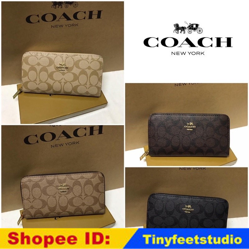 Men Women Long Coin Purse Zipper Purse Wallet Genuine Leather High ...