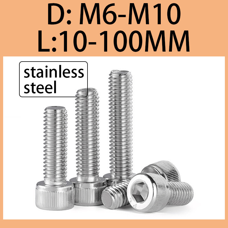 304 stainless steel fine thread bolt, dense thread bolt, cup head bolt ...