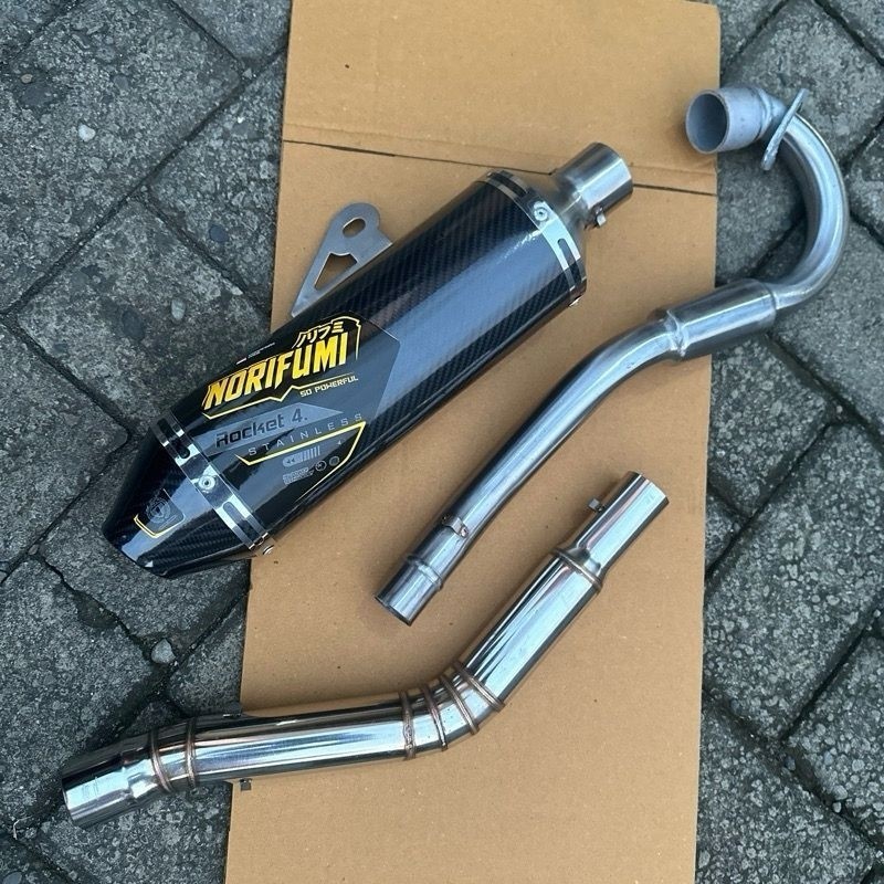 Norifumi Exhaust rocket4 e carbon for crf 150l xr 150xr 200 klx 150 wr ...
